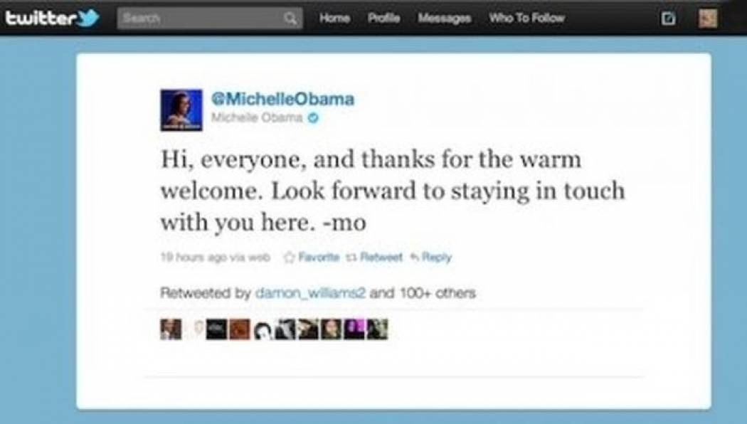 Το πρώτο tweet της Michelle Obama | Gossip-tv.gr