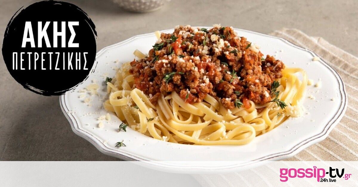 Tα πιο νόστιμα μακαρόνια με κιμά από τον Άκη Πετρετζίκη | Gossip-tv.gr
